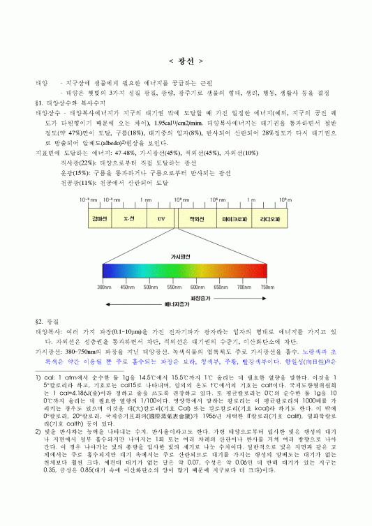 태양광선 레포트 자료