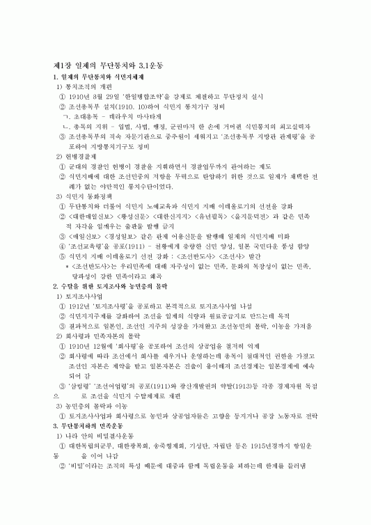 일제의 식민통치와 이에 대한 민족해방운동 및 항일무장투쟁에 관한 사실적 분석
