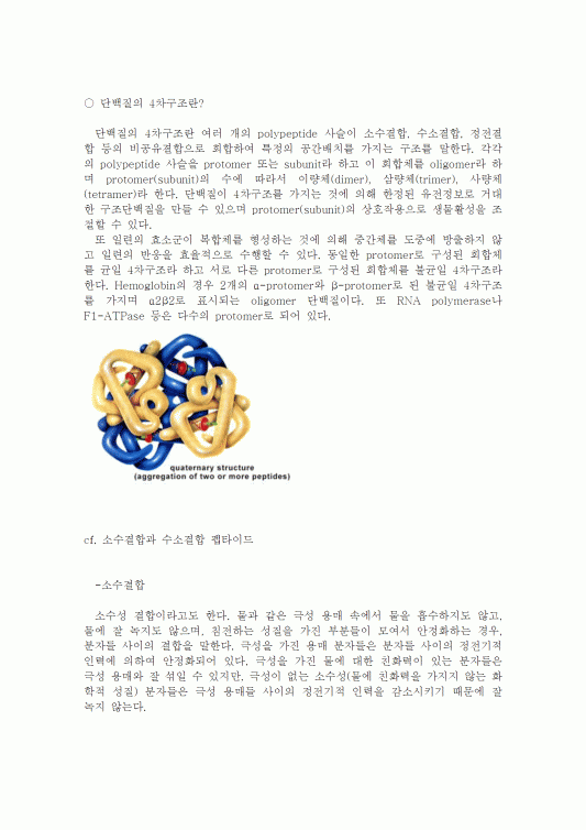 단백질의 4차 구조