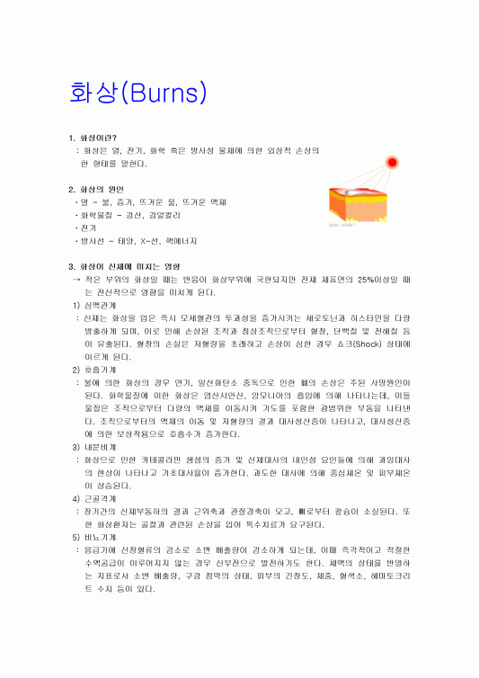 화상(burn) 레포트 자료