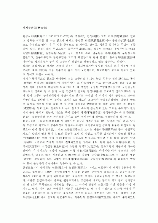 백제문화 레포트 자료