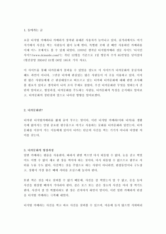 디카문화/디지털 카메라 문화