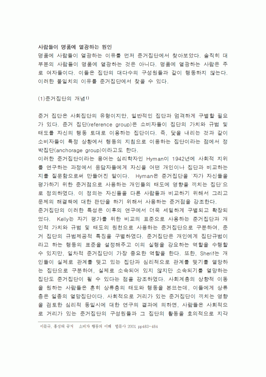 사람들이 명품에 열광하는 원인