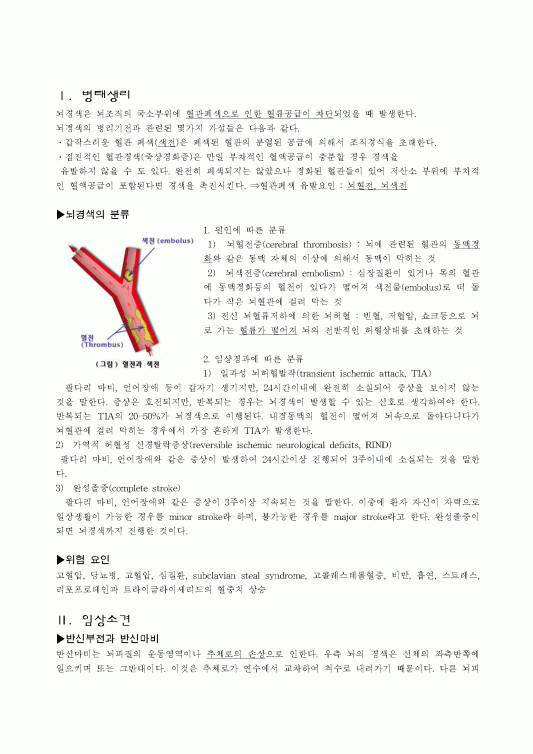 뇌경색문헌고찰