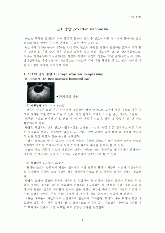 난소 종양 (Ovarian neoplasm)