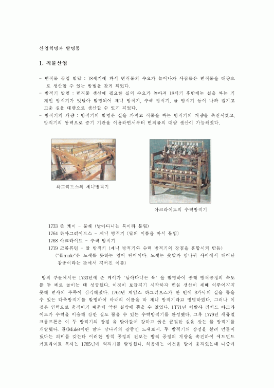 산업혁명의 발명품