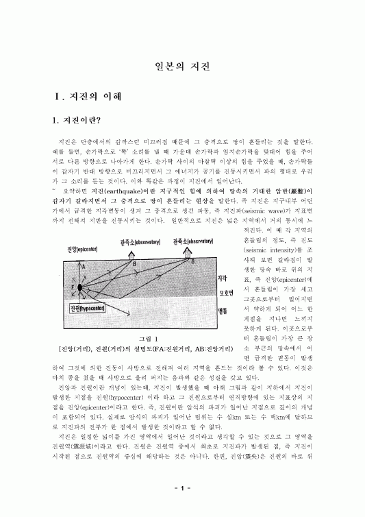 [인문과학] 일본의 지진
