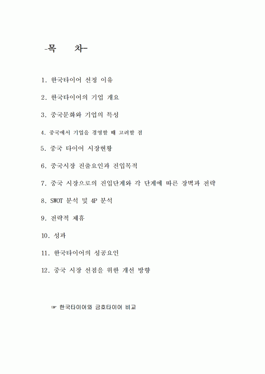 한국타이어의 해외진출