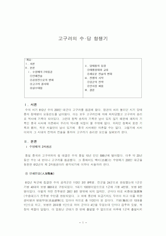 고구려의 수,당 항쟁