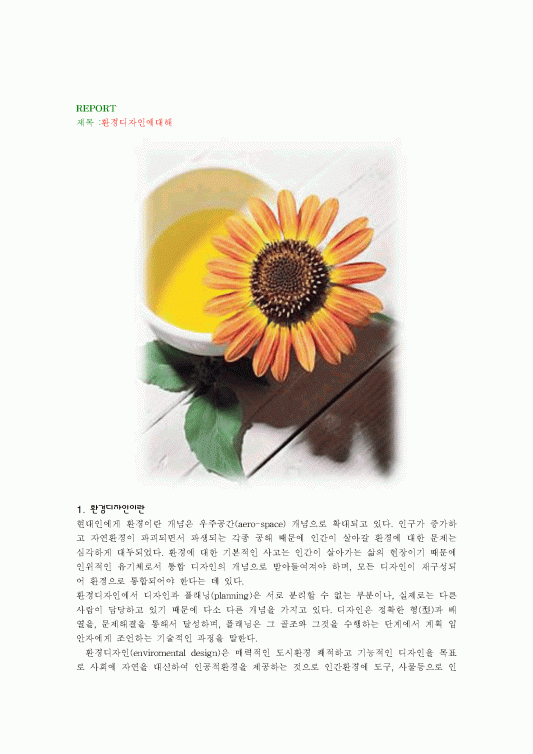 환경디자인에 대해