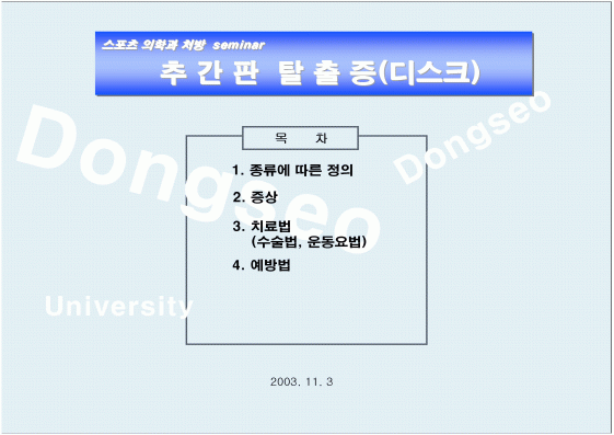 허리디스크에 관한 보고서