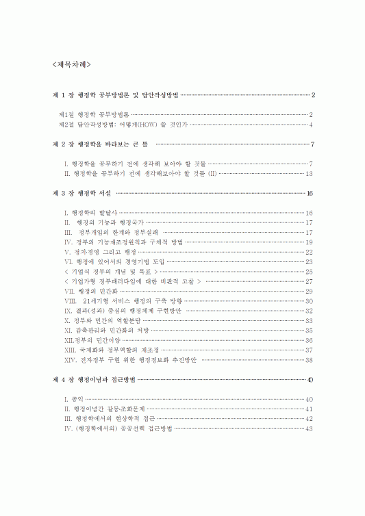 행정학 정리노트