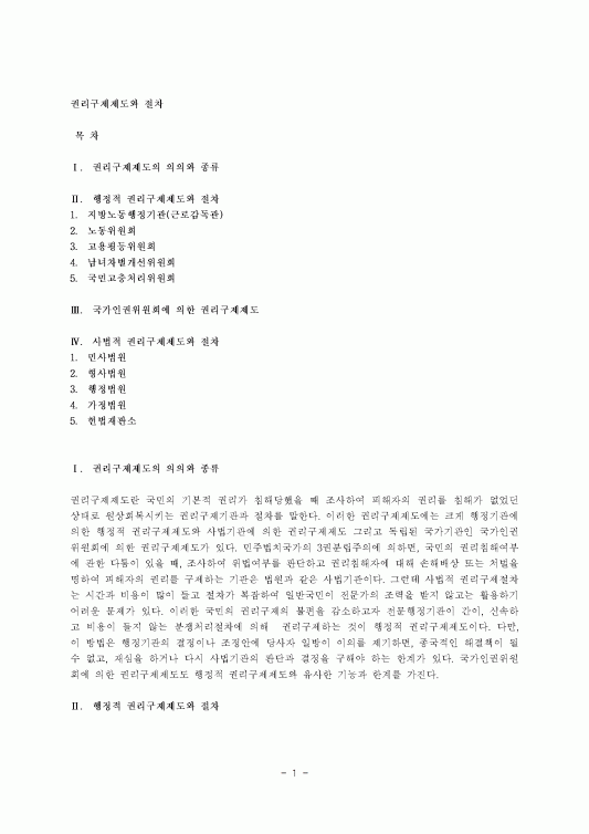권리구제제도와 절차