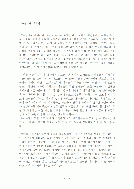 도굴에 대해서