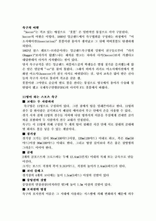 축구의 모든것