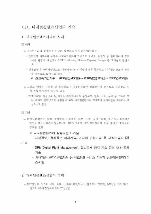 디지털콘텐츠산업