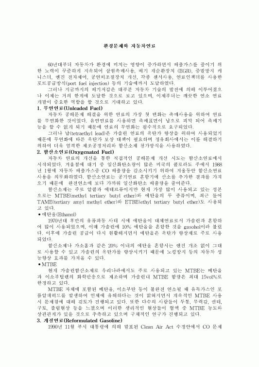 자동차연료와환경문제
