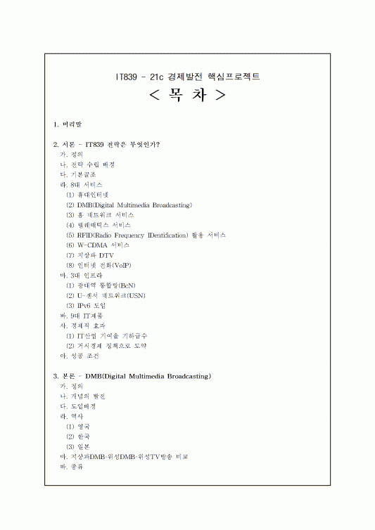 IT839 - 21c 경제발전 핵심프로젝트