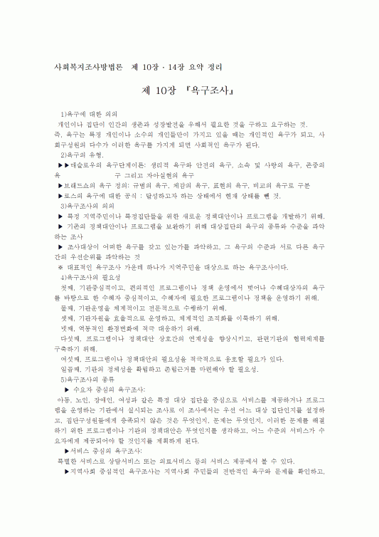 욕구조사, 조사의 계획서 및 보고서 작성법