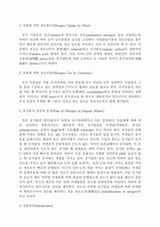 질소순환 레포트 자료