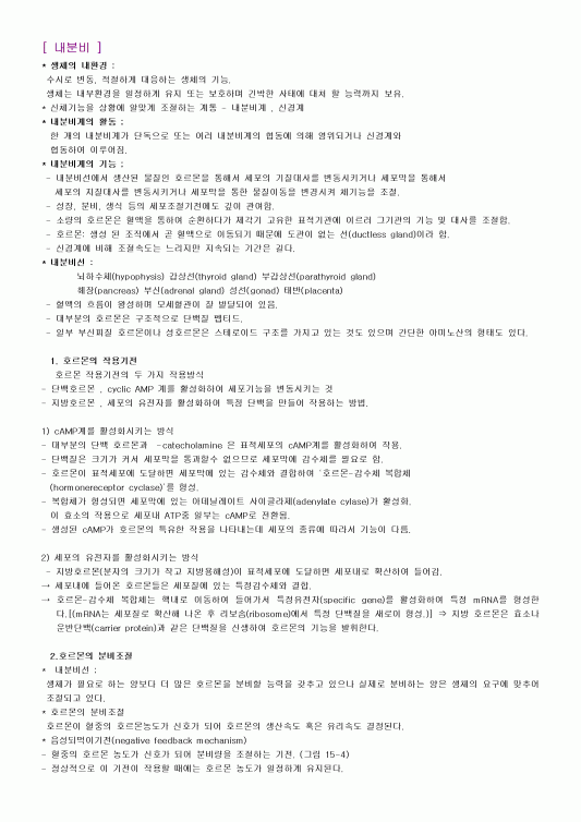 [생리학]내분비계 소화와 흡수 신장 체액과 전해질 간