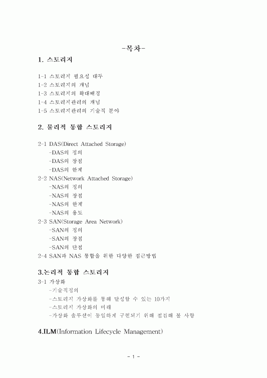스토리지 레포트 자료