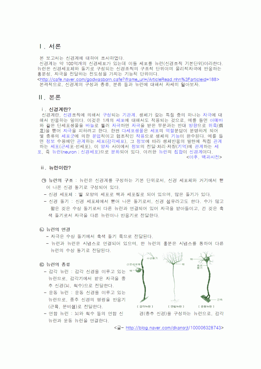 신경계에 대하여.