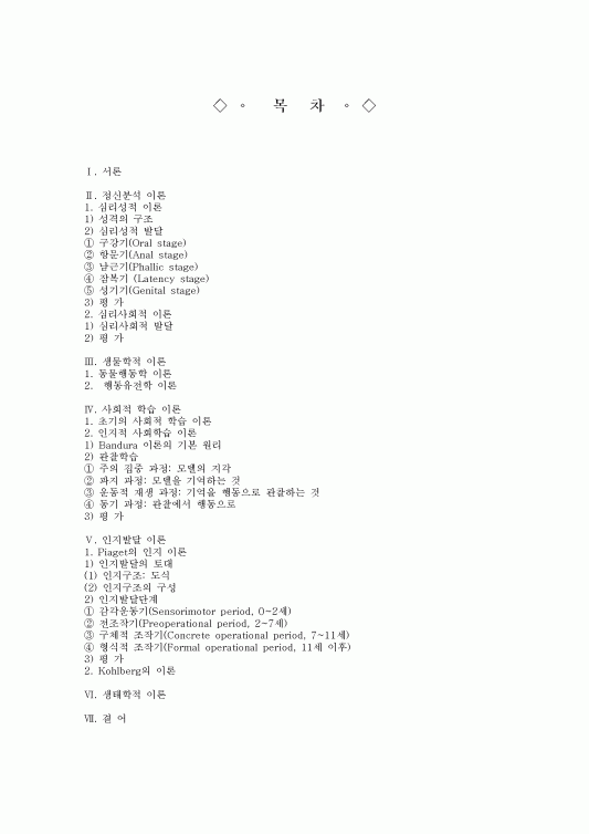 사회화 이론의 비교, 설명