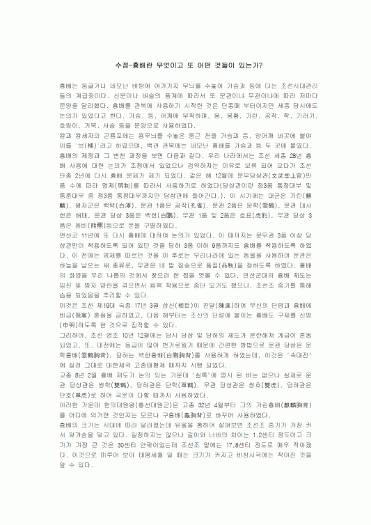 흉배에 대해서