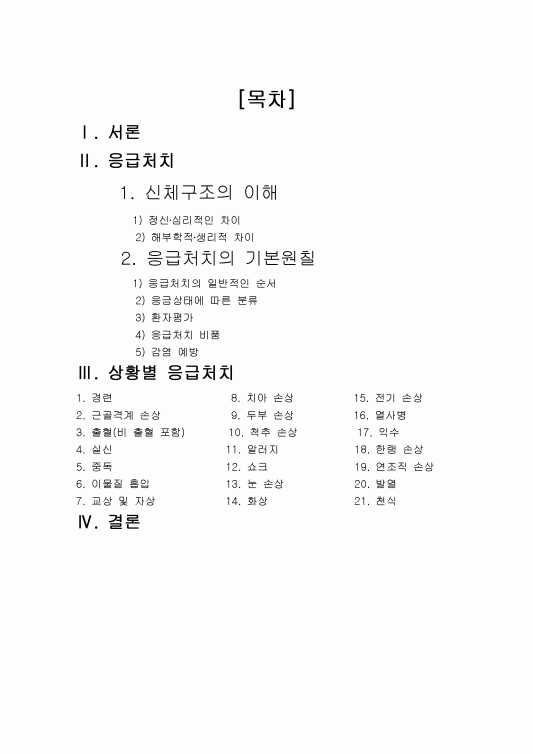 영유아 응급처치 방법