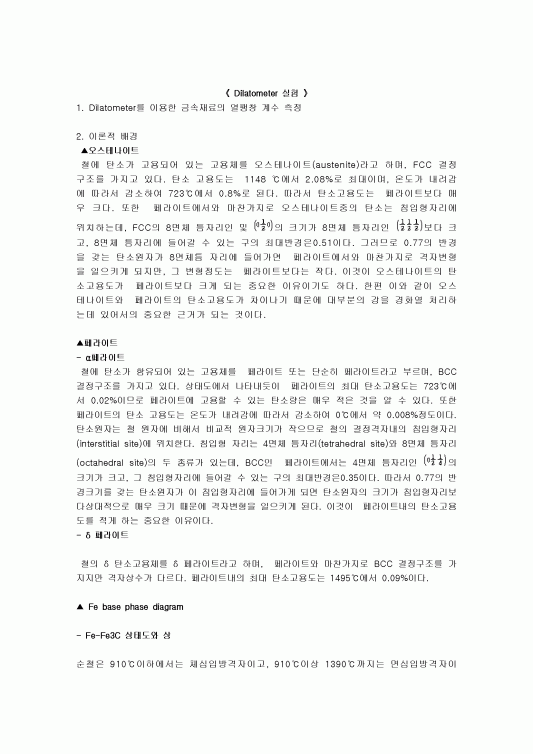 딜라토미터 실험
