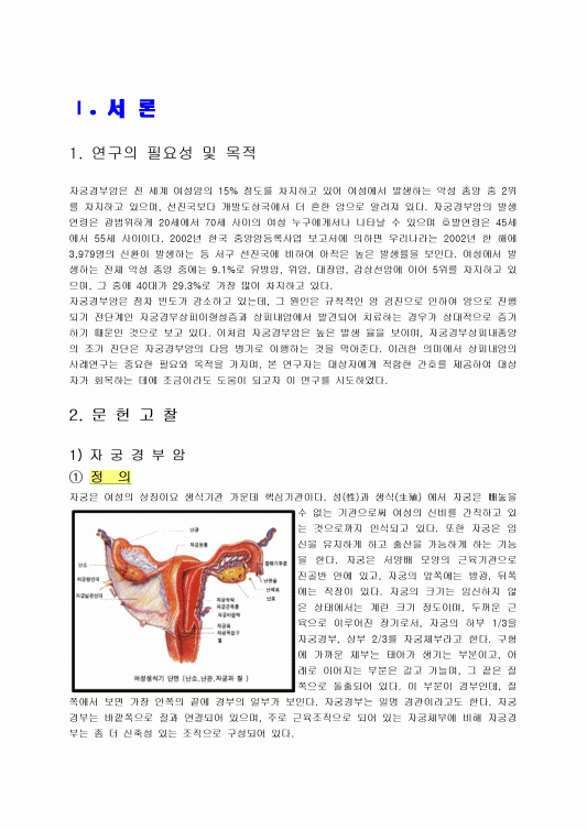 <여성간호학 case>  자궁경부암 case study