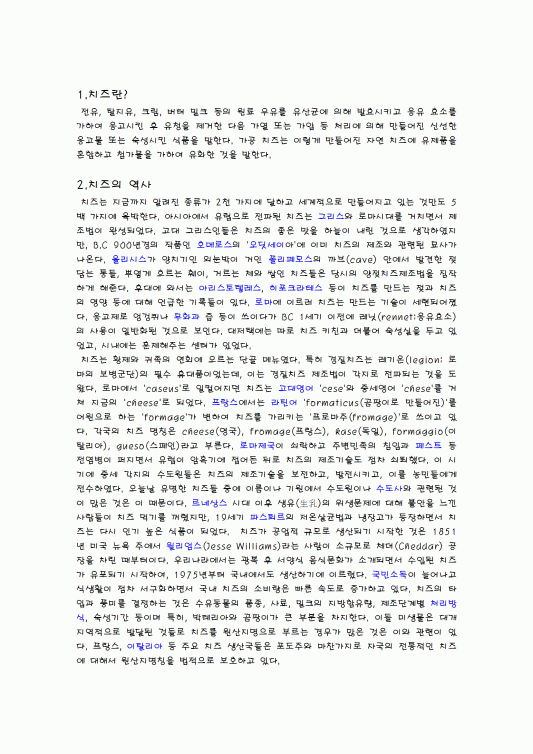 [유가공]치즈에 대해