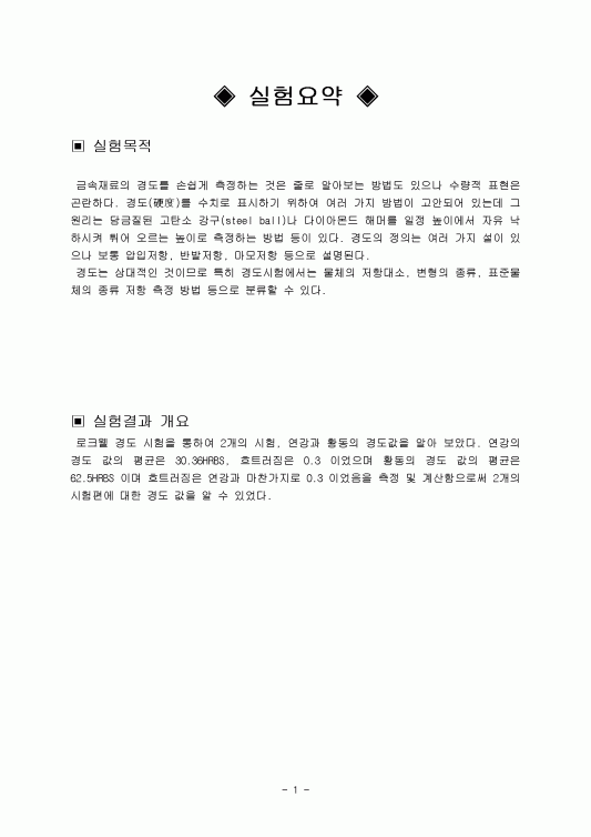경도시험 레포트