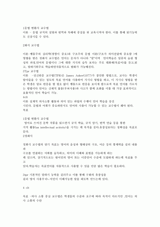 초등 영어 교수법