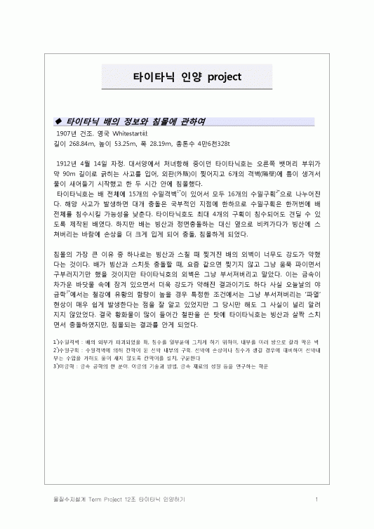 타이타닉 인양