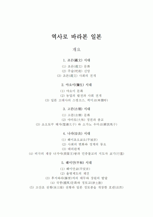 역사로 바라본 일본