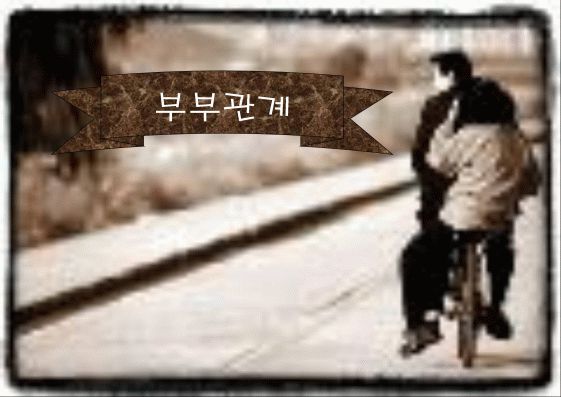 부부관계의 실태와 이론 및 모형 (에뿔발표)