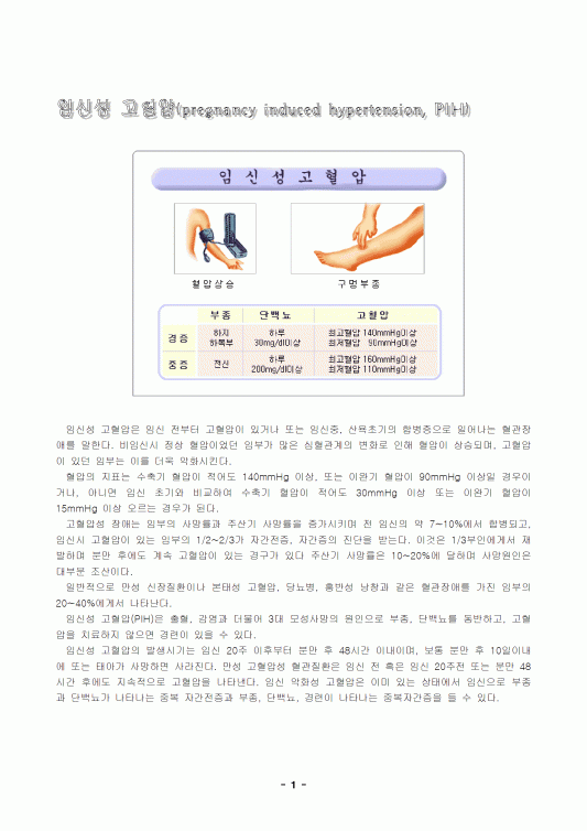 [자연과학] 임신성 고혈압