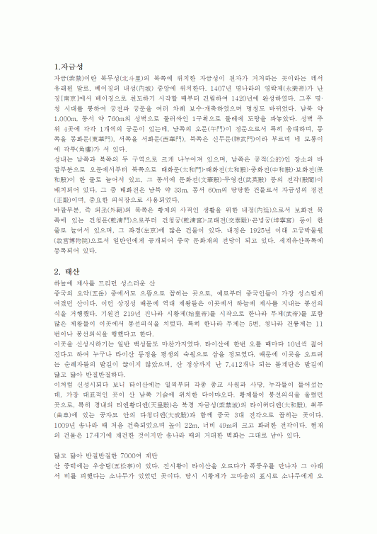 유네스코에 등재된 중국의 문화유산
