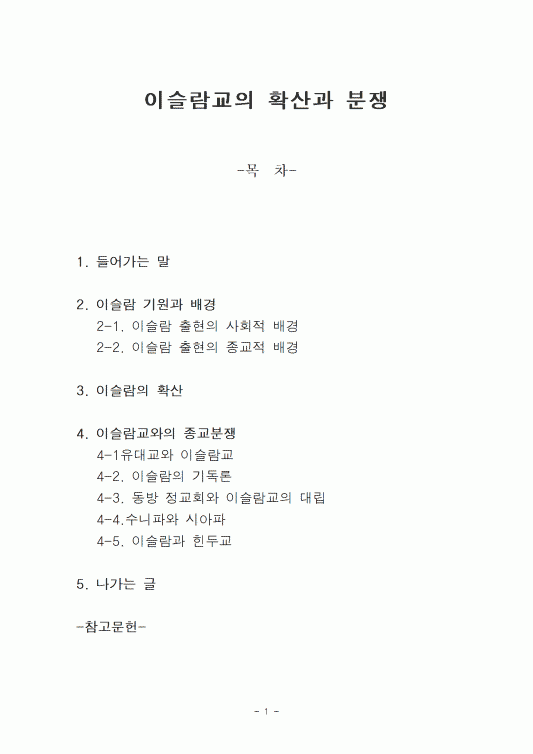 이슬람교의 확산과 분쟁