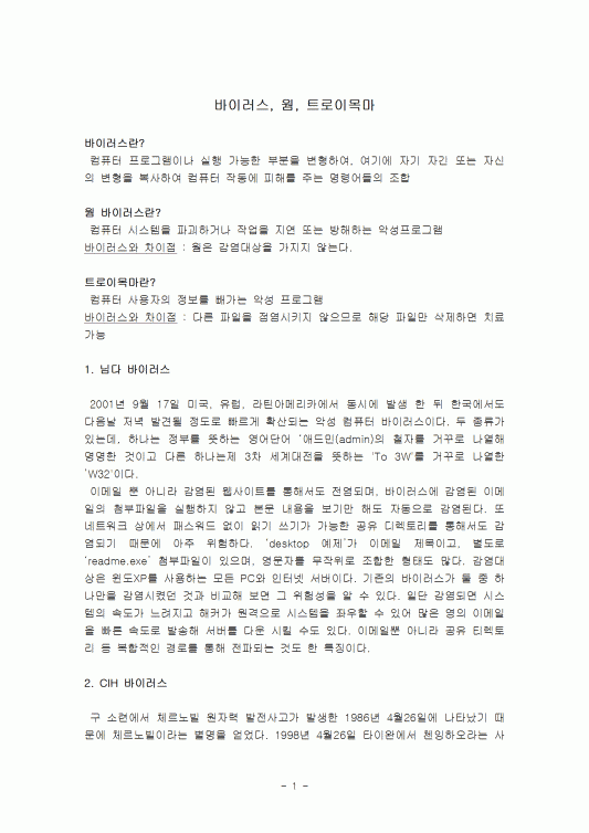 바이러스의 종류