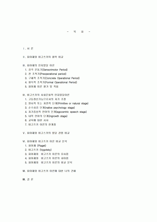 [아동발달 A형]피아제(Piaget)와 비고츠키(Vygotsky) 이론의 심층 비교분석