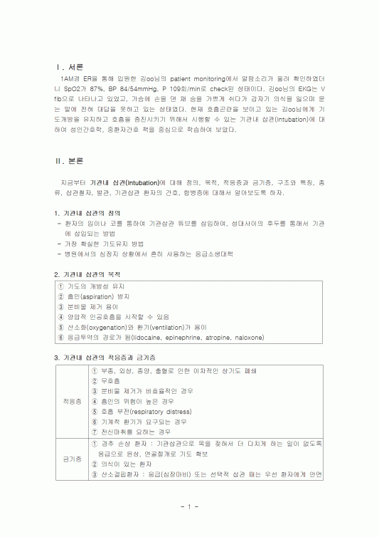 기관내삽관, Intubation