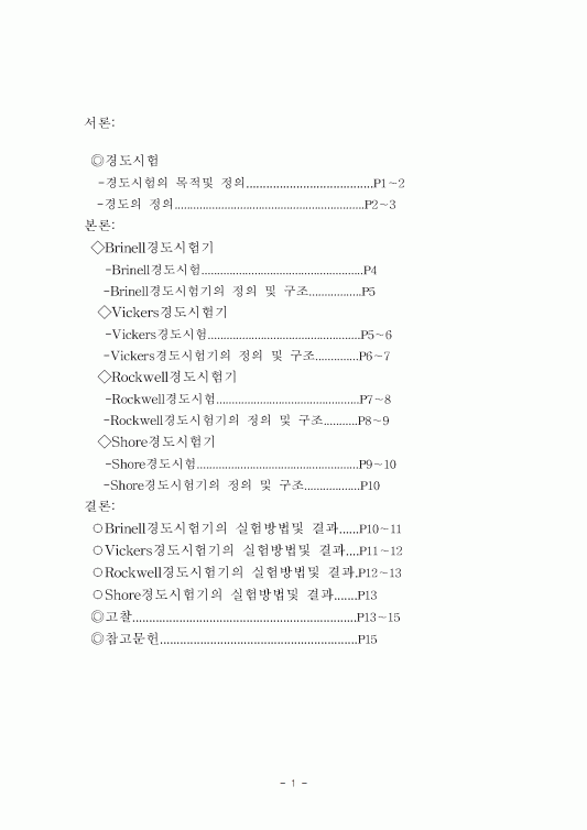 경도시험 보고서