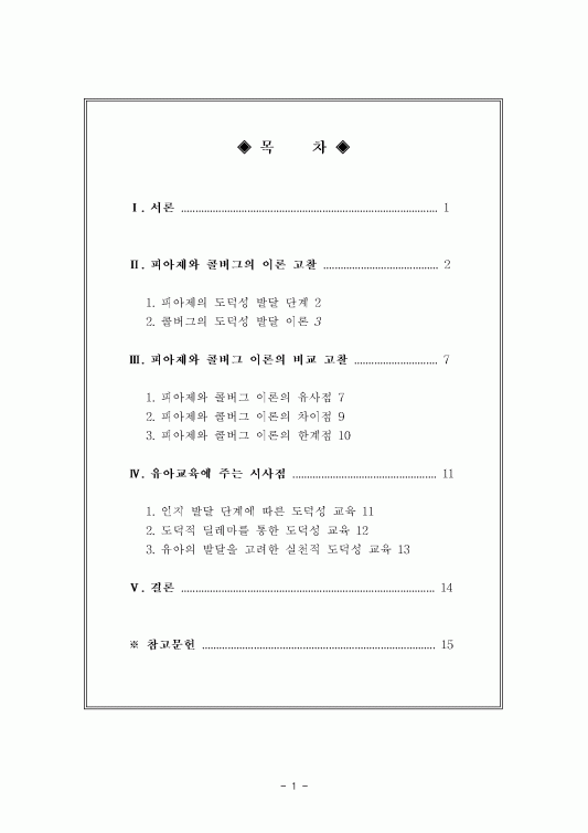 피아제와 콜버그의 도덕성 발달 이론 비교 고찰