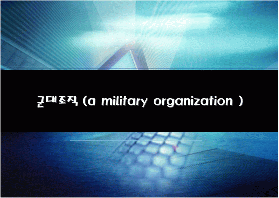 군대조직에 대하여