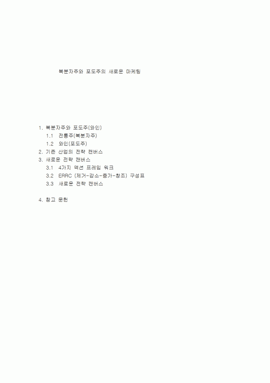 복분자주와 포도주의 새로운 마케팅