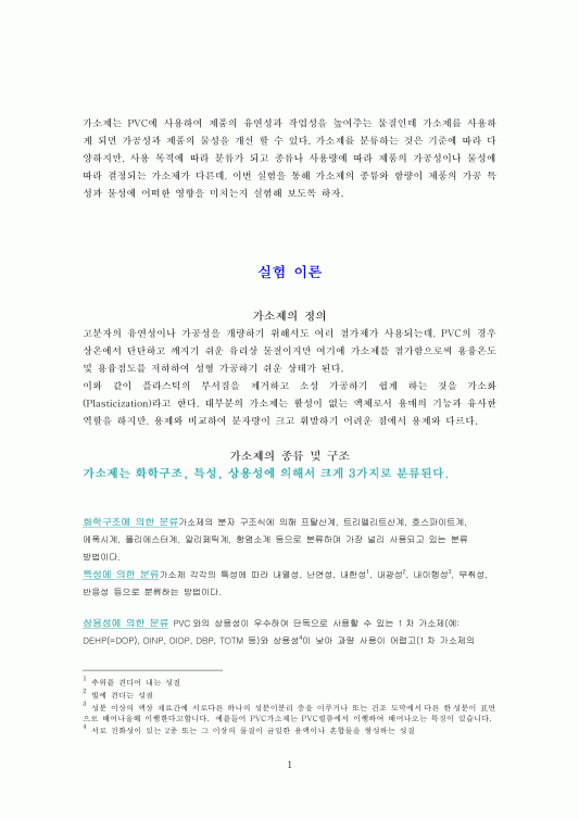 가소제와 PVC가공특성