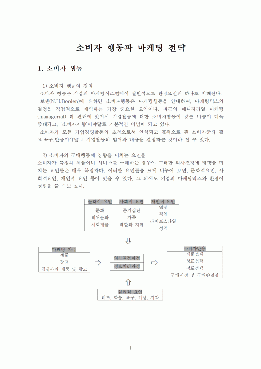 소비자 행동과 마케팅 전략
